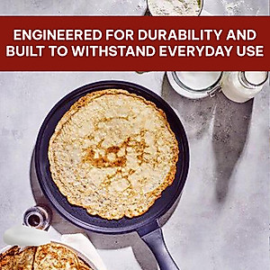 Alva Energy Ceramic Nonstick Crepe Pan Griddle Skillet Induction Non Toxic Cookware 9.8" PFAS, PFOA & PFTE Free, Pancake Pan, Egg Pan, Omelette Pan, Induction Safe, Add to Your Pots and Pans Set