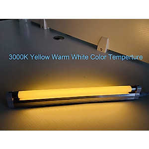 Konideke F8T5/WW 12 Inch 8W T5 3000K Warm White, Linear Straight Fluorescent Light Bulb,G5 8 Count