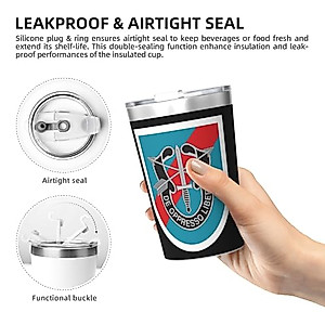 Us Army 20th Special Forces Group Insulated Stainless Steel Tumbler 12 Oz Thermos Come With Straw Leak-Proof Travel Mug Cup