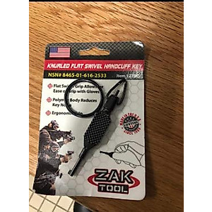 ZAK Tool ZT-9P Flat Knurled Swivel Key, Black