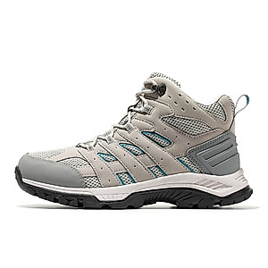 NORTIV 8 Womens Waterproof Hiking Boots Outdoor Trekking Mid Backpacking Mountaineering lightweight boots LIGHT GREY US 8 SNHB2212W