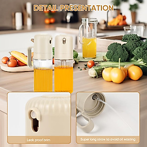 Garkup Oil Sprayer for Cooking, Oil Dispenser Bottle for Cooking in Kitchen Oil Sprayer with Delicate Mist for Air Fryer