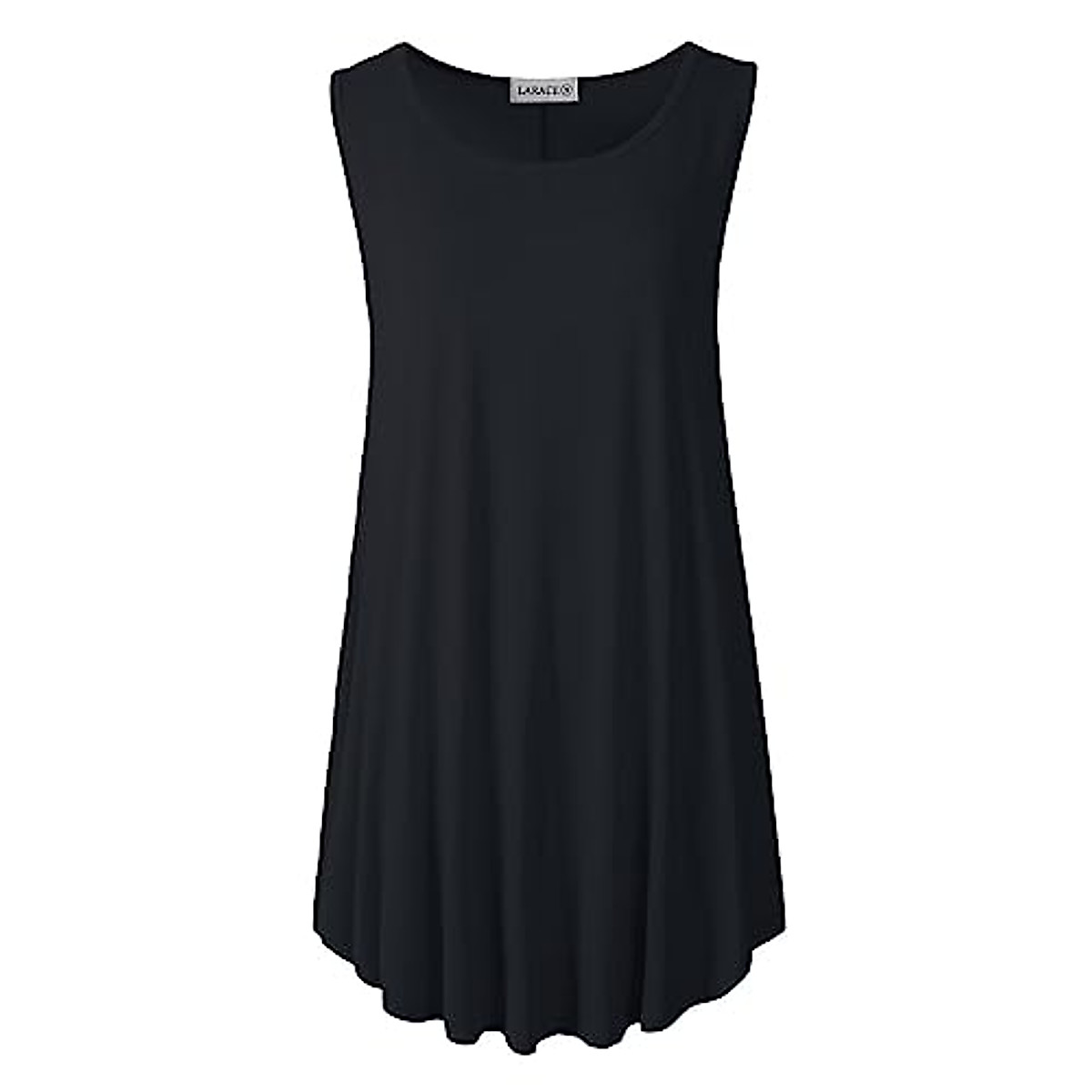 LARACE Tank Tops for Women Plus Size Sleevelss Tunic Casual Summer Clothes Swing Shirts for Leggings (2X, Black)