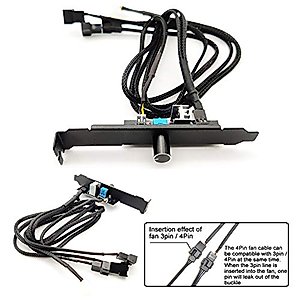 EKDJKK 12V Chassis Fan Hub CPU Cooling, Cooling Fan Hub, Computer CPU Cooling Fans, Adapter Chassis Fan and CPU Fan Hub PC Fan Controller, 3 Pin 4 Pin to 8 Pin CPU Power Adapter