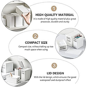 Operitacx Pantry Canister 3pcs Washing Powder Container Plastic Laundry Powder Bin Laundry Soap Dispenser Box Farmhouse Laundry Dryer Sheet Holder for Laundry Room Decorations White Sundries Container