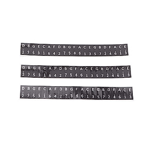 17 Key Thumb Piano Stickers 3Pcs Keys Stickers Staff Labels Button Musical Note Decoration for Beginners and Kids(black)