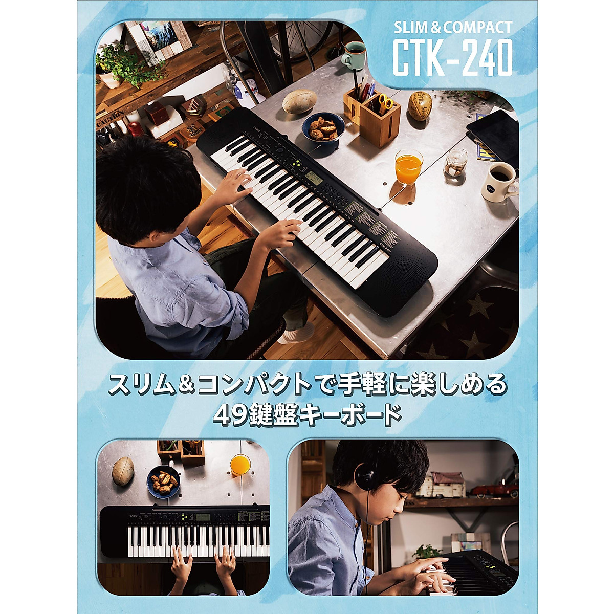 CASIO Electric Keyboard 49Black CTK-240 (Japan Import)