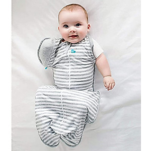 Love to Dream Swaddle Up Transition Swaddle, Patented Zip-Off Wings, Gently Help Baby Transition from being Swaddled to Arms Free when showing signs of rolling, 1.0 TOG, 13-19 lbs, Gray