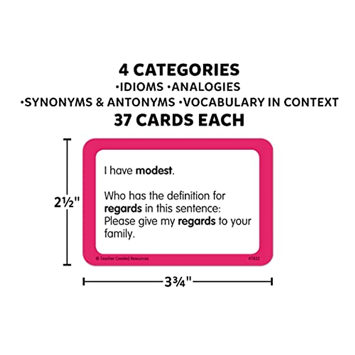 Teacher Created Resources 5&6 I Have Language Arts Game Multi, 5-1/2 x 4 x 1-3/4