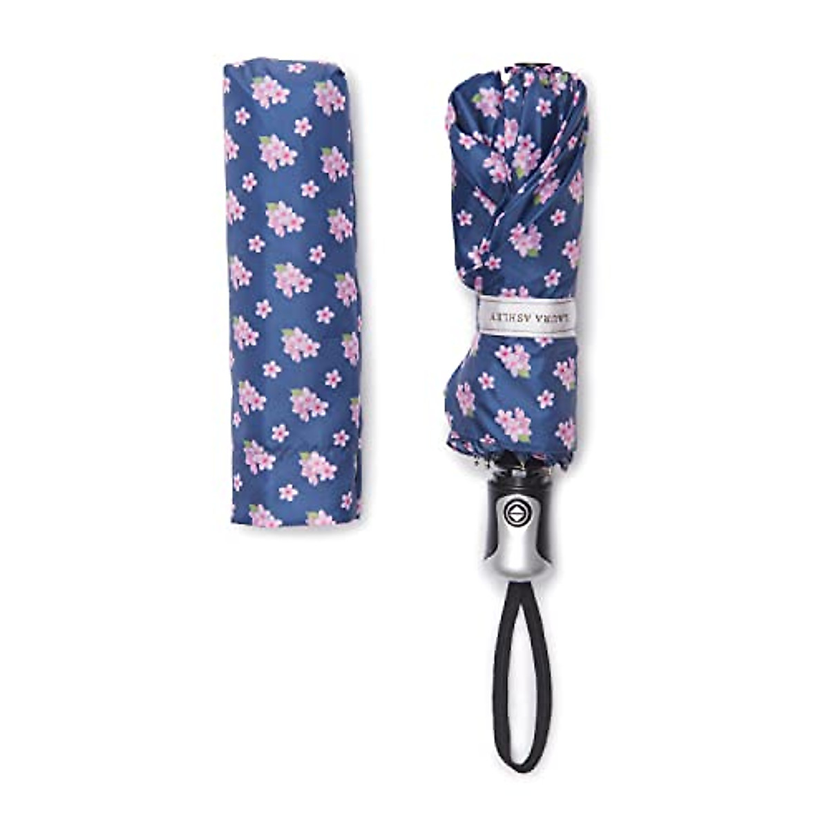 Laura Ashley Unisex Compact Travel Auto Open Close Foldable Umbrella Floral