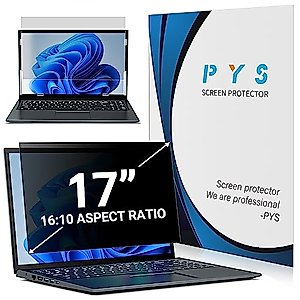 PYS Laptop Privacy Screen Filters 17 Inch for Lenovo HP Dell - Removable Laptop Screen Privacy Shield for 16:10 Widescreen Display - Anti Glare & Blue Light Laptop Screen Filters for Eye Protection