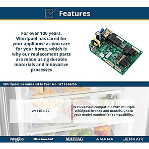 Whirlpool W11224256 OEM Refrigerator Main Control Board