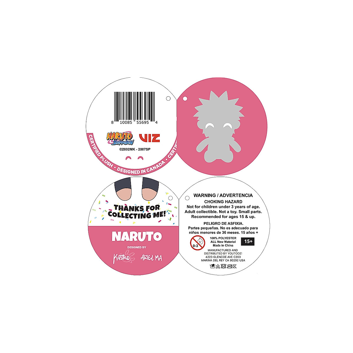 YouTooz Naruto Plush 9" Inch, Collectible Uzumaki Naruto Plushie from Anime Naruto Shippuden Plush Collection