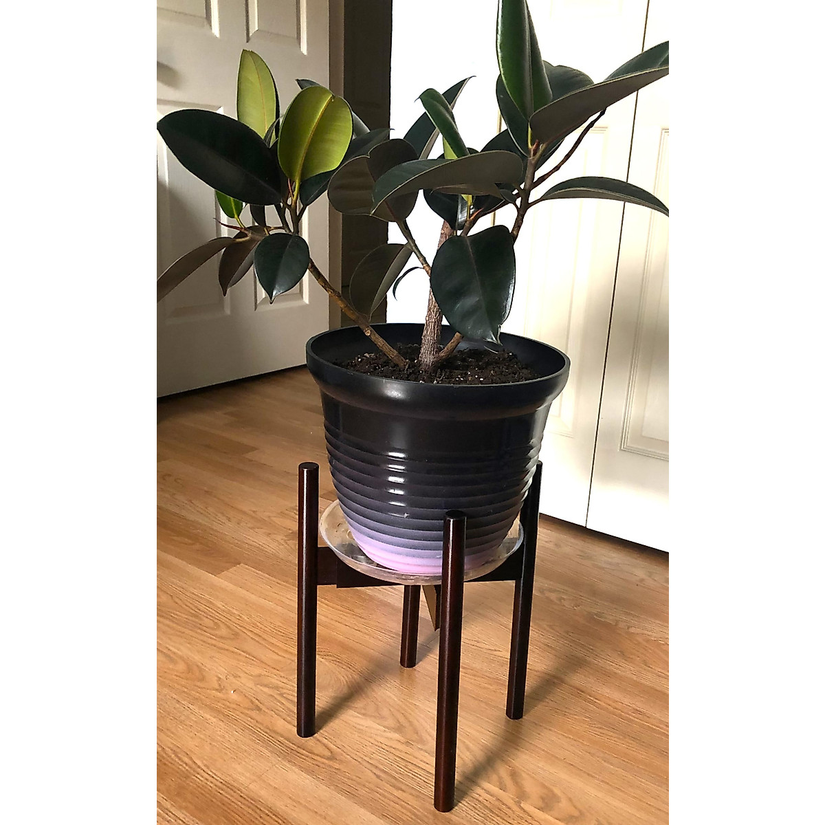 RAINBLELAND Plant Stand, Excluding Planter Stand Pot, Mid Century modern Plant Stands for Indoor Plants, Indoor Plant Stand fits 8 9 10 11 12 Inches Plant Pots, Plant Holder Stand, Bamboo Stand