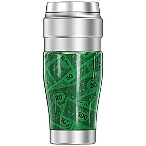 THERMOS Monopoly Money STAINLESS KING Stainless Steel Travel Tumbler, Vacuum insulated & Double Wall, 16oz