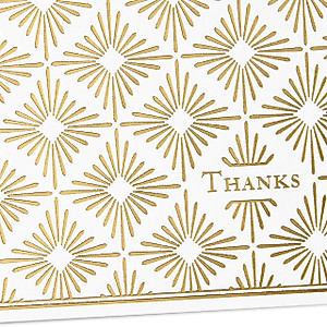 Hallmark Thank You Cards Assortment, Gold Foil Scroll (50 Thank You Notes with Envelopes for Wedding, Bridal Shower, Baby Shower, Business, Graduation)