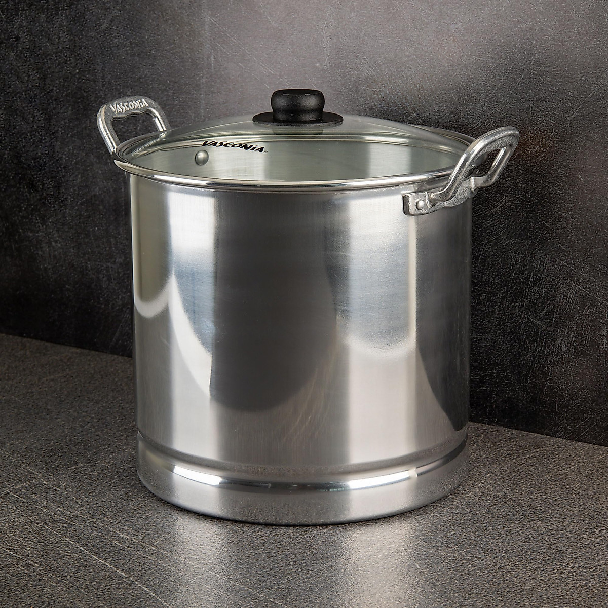 Vasconia 32-Quart Steamer Pot (Aluminum) with Tray & Glass Lid - For Most Stoves (Hand-Wash only) Large Stock Pot for Tamales, Steaming, Boiling & Frying - Makes Seafood, Pasta, Vegetables & More
