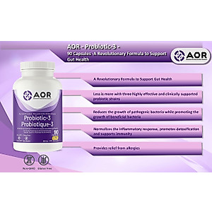 AOR - Probiotic-3 90 Capsules - A Revolutionary Formula to Support Gut Health