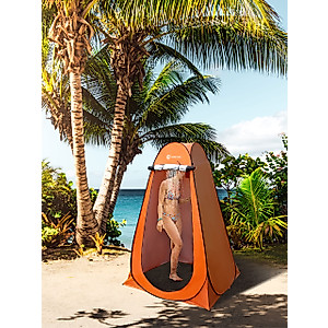 Tahoe Trails Pop Up Pod -Privacy Shower Tent - Portable Outdoor Indoor Changing Tent for Camping Hiking Beach Toilet Bathroom Dressing Room - with Carry Bag - Large