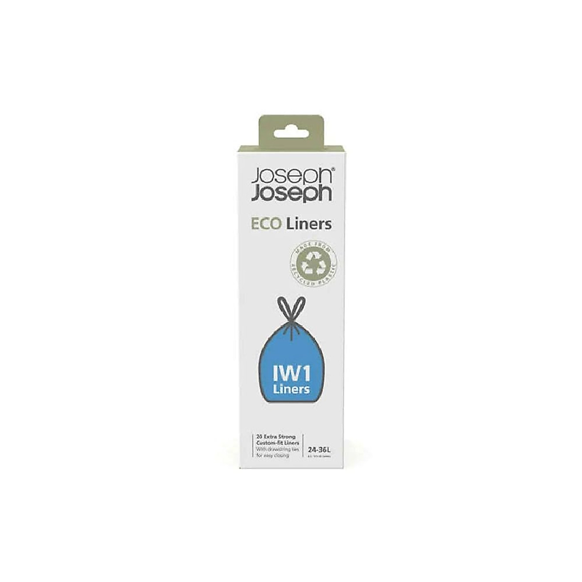 Joseph Joseph IW1 24-36L Eco Liners Recycled Bin Liners (20 Pack) - Grey