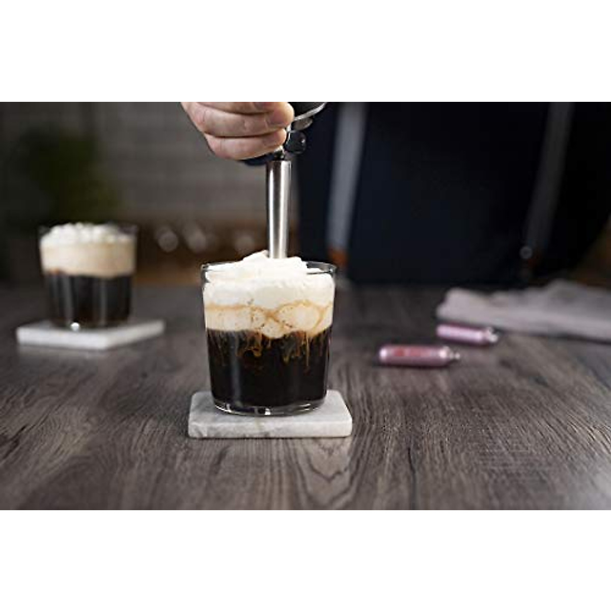 iSi North America Cream Profi Whip Professional Cream Whipper For All Cold Applications, Stainless/Black, 1 Quart