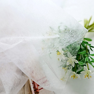 shamjina Double Sided Fusible NonWoven Interfacing Lightweight Interfacing Fabric for DIY Craft Making, 44 x 78.74 Inch, White