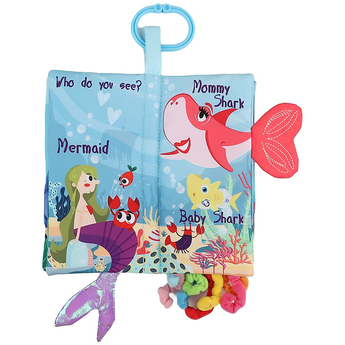 Fish Baby Books 0-6 Months,Crinkle Cloth Books for Babies,Touch and Feel Baby Book Toys Infant 0-3-6-12-18 Months, Toddlers,Interactive Infant Sensory Toys,Shower Baby Gifts Christmas for Boys Girls