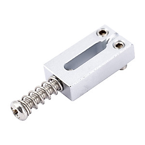 Musiclily Ultra 10.5mm Modern Brass Guitar Tremolo Bridge Saddles for Strat/Tele Style Electric Guitar, Chrome (Set of 6)