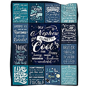 LGULDZ Birthday Gifts for Nephew from Aunt for Nephew from Aunt - Nephew Blanket Gifts from Auntie - Nephew Graduation Gifts Throw Blanket 50"x60"