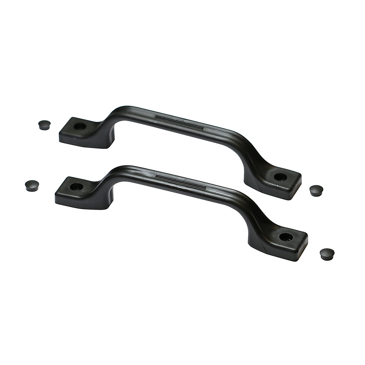 Hamilton Bowes RV External Handle Entry Grab Door Assist Bar for RV, Trailer, Camper, Motor Home, Cargo Trailer, Boat OEM Replacement (Black Plastic) (Black 2-Pack)