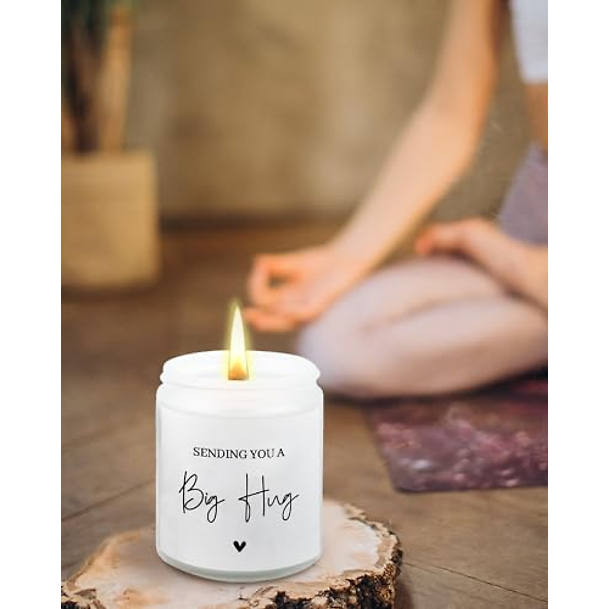 Sympathy Gifts for Loss of Loved One, Get Well Soon Thinking of You Gifts for Women, Memorial Bereavement Condolence Gifts, Handmade Lavender Natural Soy Wax Candle Gifts for Comfort (7oz)