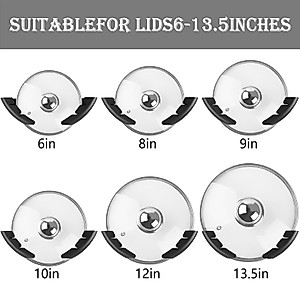 ALAHUGYEF Black Plastic Pot Lid Organizer for Cabinet, 2pcs