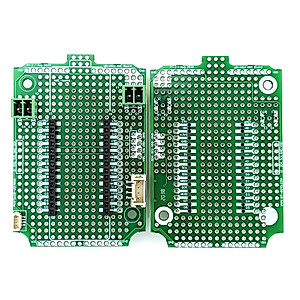 qBoxMini AMC DIY IOT Enclosure Kit (Two SMAs), IOT Enclosure for Arduino MKR ESP32 Cellular LoRa WiFi Board, Waterproof IP65 Enclosure with Glands, prototyping PCB connectors Set and Two SMAs