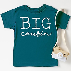 Big Cousin T-Shirts for Toddler and Youth Fun Family Outfits White on Mauve Shirt Youth Small