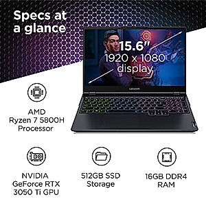 Lenovo - Legion 5 - Gaming Laptop - AMD Ryzen 7 5800H - 16GB RAM - 512GB Storage - NVIDIA GeForce RTX 3050Ti - 15.6" FHD Display - Windows 11 Home - Phantom Blue