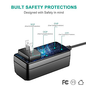 HKY 12V AC/DC Adapter Compatible with AeroGarden Harvest Elite Slim 360 100690-BLK 100691 100692-BLK 100693-PPL 100694-BLK 100695-PPL Indoor Garden LED Grow Light Power Supply