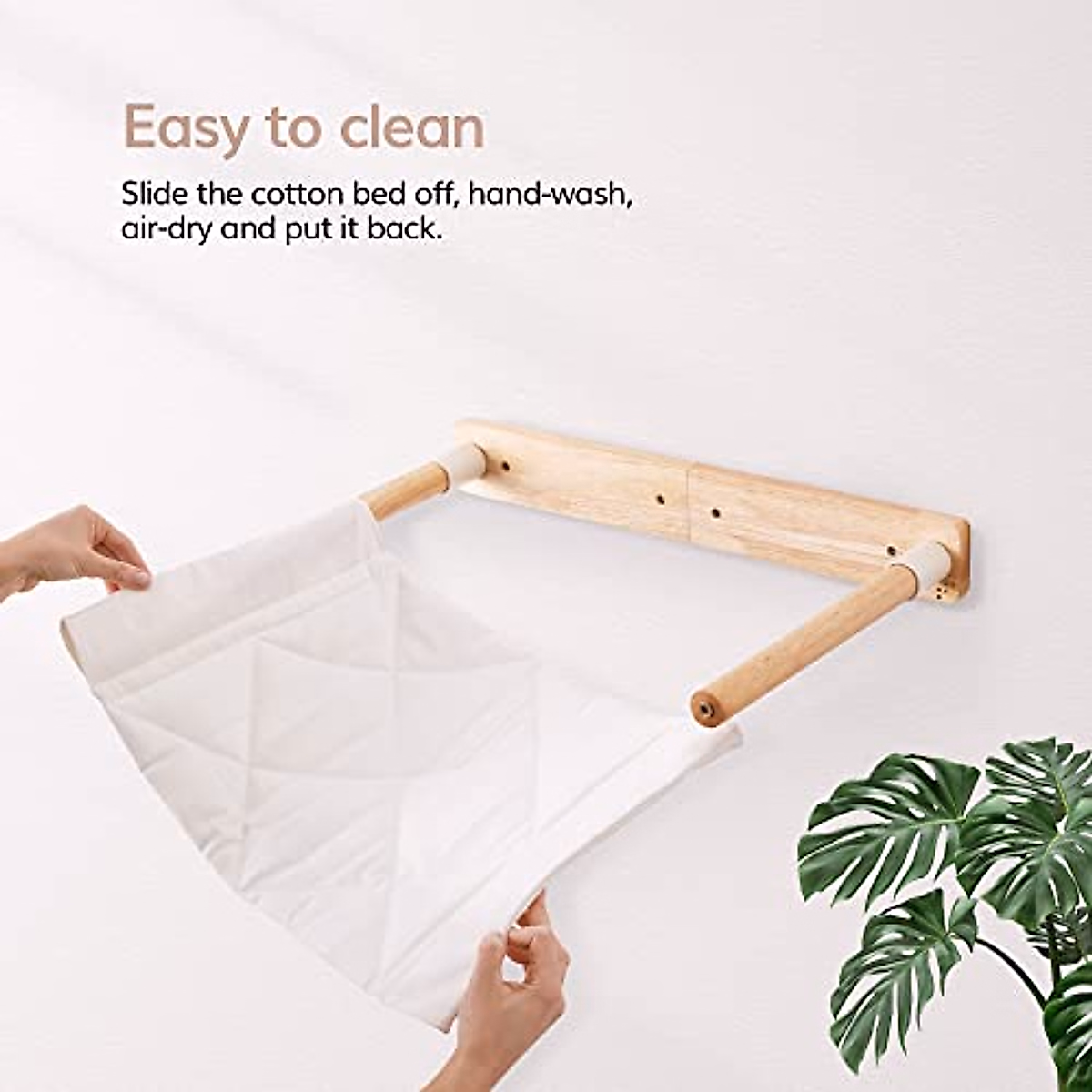 Furmia Cat Wall Hammock, Cat Wall Shelves, Cat Wall Furniture, Cat Wall Bed, Modern Wall Mounted Cat Shelves for Cats up to 40 lbs