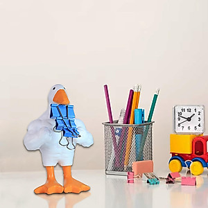 Anywin Desk Goose, Magnetic Key Holder, Funny Goose Duck Magnets Statue for Table Home Tool Room Decor, Kawaii Aesthetic Funny Sculpture Bedroom Decor Housewarming Gifts for Women Men