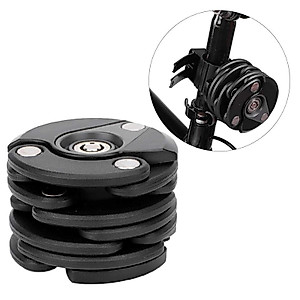 EVTSCAN Anti Theft Hamburg Bicycle Folding Lock Collapsible Metal Chain Cable Safety Lock with 3 Keys for Electric Bike & Mountain Bike