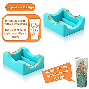 Cup Cradle for Crafting Tumblers, Tumbler Vinyl Holder for Vinyl Decals, Tumbler Supplies with Felt Edge Squeegee for Decals on Cups and Bottles