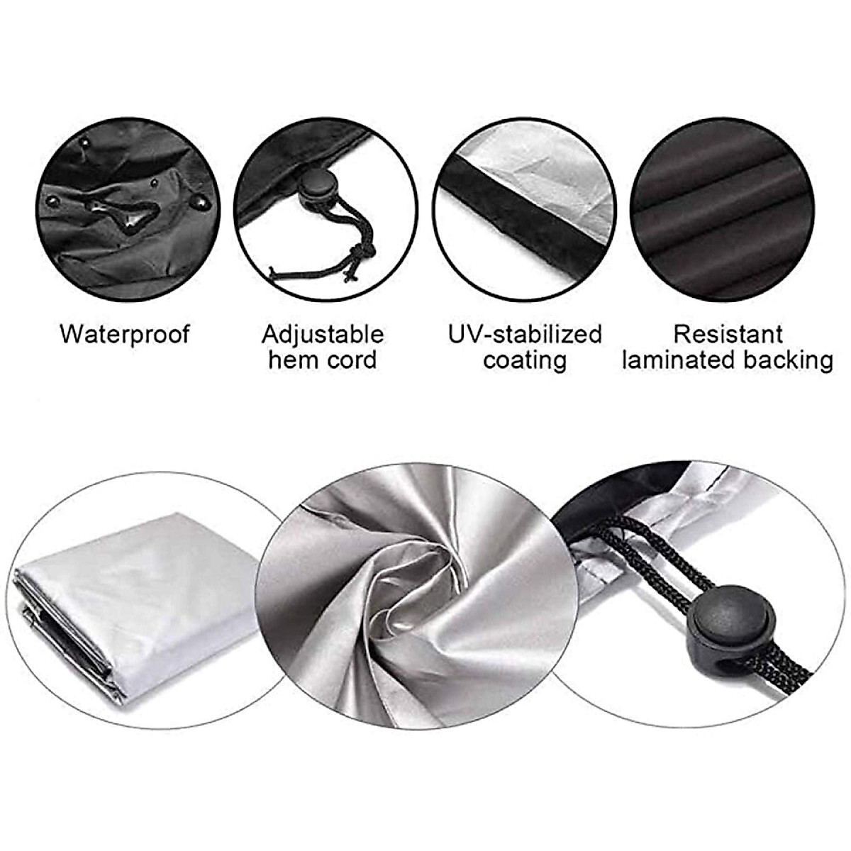 TITINGLUCK Furniture Set Cover Waterproof, Outdoor Loveseat Cover Outdoor Couch Cover Large Lawn Furniture Patio Sofa Cover 84" Dx52 Hx29 L Silver