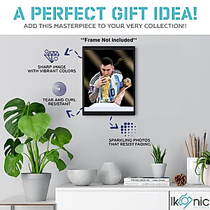 Ikonic Fotohaus Lionel Messi Argentina Goat Signed Photo Autograph Print Wall Art Home Decor