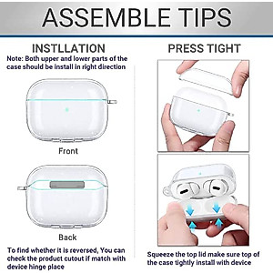 Oakxco Airpods Pro 2nd Generation Case Clear, Soft TPU Silicone Transparent Protective Cover with Lanyard Wrist Strap, Thin Slim Fit Rubber Case for iPods Pro 2 for Women Girl Cute, Hot Pink