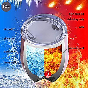 WBRWP 12oz Juice Glass with Lid : Double-Vacuum Insulated Stainless Steel Stemless-Starry Purple