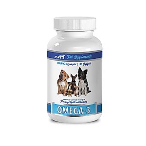 Dog Supplements for Skin and Coat - Dog Omega 3 Essential Fatty ACIDS - Advanced Formula - Hair and Coat Health - Natural - Dog Omega 3 Oil - 1 Bottle (180 Softgels)