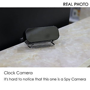 Hidden Camera Detector 1080P WiFi Security Nanny Cam with Motion Detection, 1080P Clock for Home Office