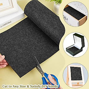 BENECREAT 118x9.4inch Felt Fabric Roll, Dark Gray Craft Felt Roll for Felt Table Mats, DIY Craftwork, Sewing and Patchwork,2mm Thick