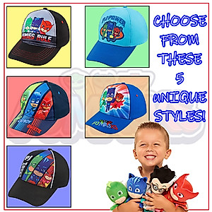 PJ Masks Catboy, Gekko and Owlette Toddler Baseball Cap (2-4T, Light-Blue)