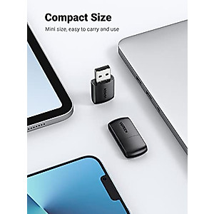 UGREEN AC650 USB WiFi Adapter for Desktop PC 5G 2.4G Dual Band WiFi Dongle Mini Wireless USB Computer Network Adapter Compatible with Windows 11 10 8.1 8 7