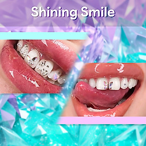 Luretrap Y2K Trendy 30 Pieces Crystal Tooth Gem Kit - Unleash Your Sparkly Smile